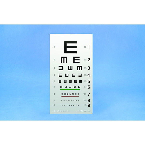 "E" Distance Test Chart (CHE20) - Pro-Optics LLC